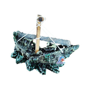 Barco chico. Decoración para acuario | Acuarios UY